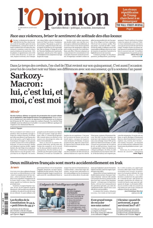 Abonnement Journal l'Opinion pas cher - Prismashop